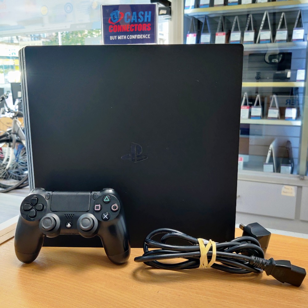Pre-owned PS4 Pro - 1 TB Black with official Controller - Own4Less